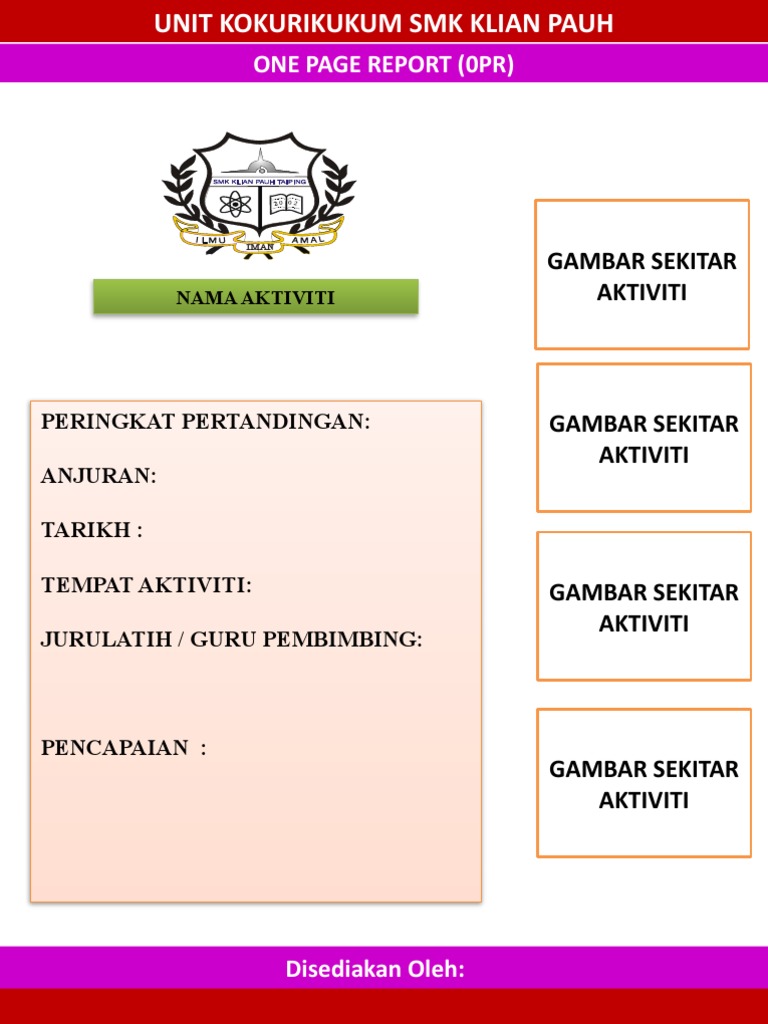 Tapak One Page Report | PDF