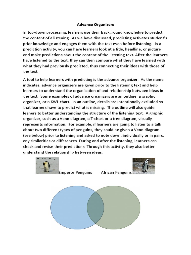 Understanding Advance Organizers in Education | PDF | Neuroscience ...
