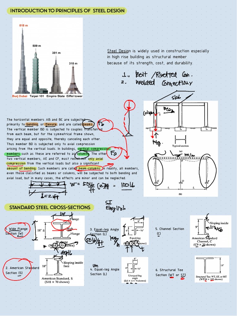 Introduction and Moment of Inertia of Built Up Section | PDF