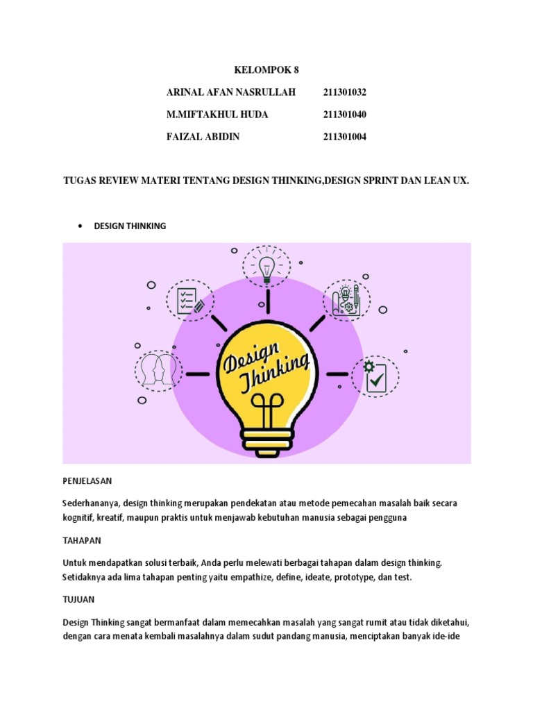 Panduan Design Thinking dan Lean UX | PDF