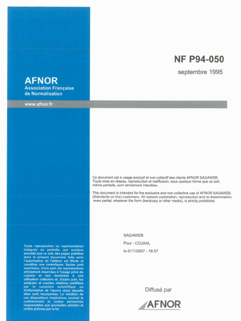 NF P 94 050 | PDF
