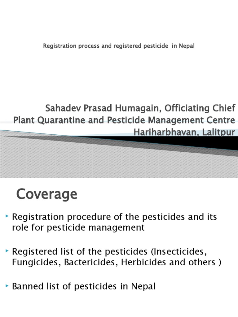 Pesticide Registration Process and Registered Pesticides | PDF | Pesticide | Pest Control