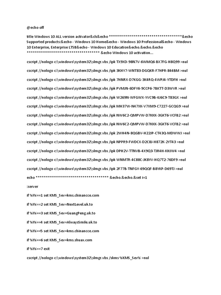 Windows 10 Activator Text | PDF