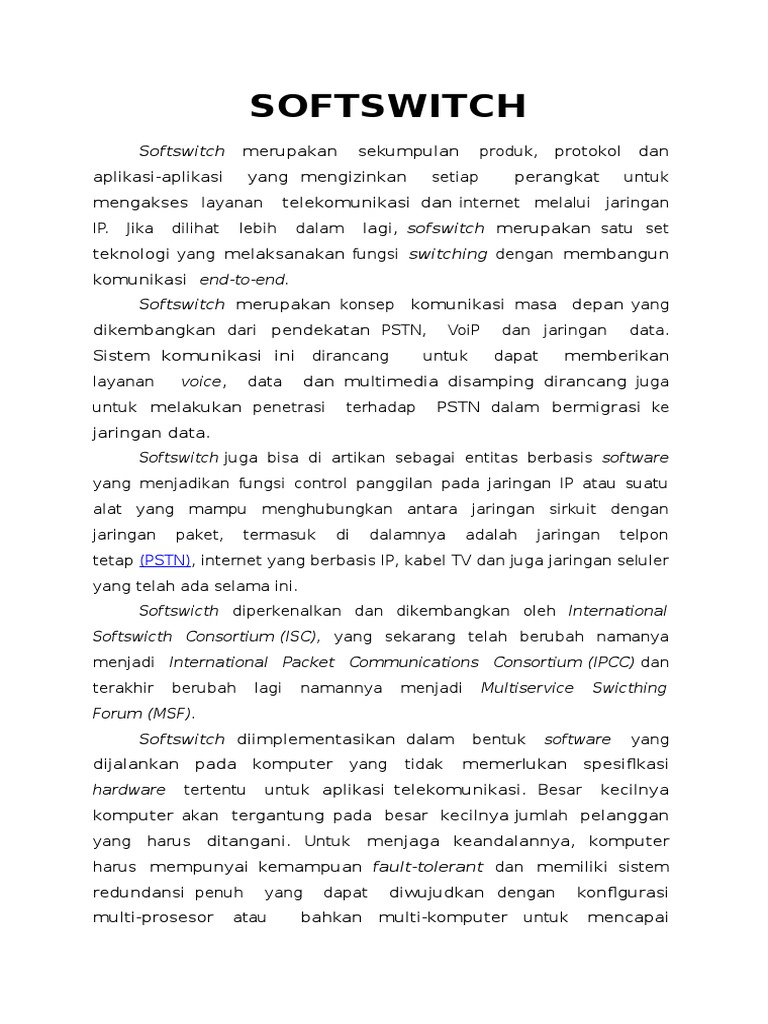 Materi SOFTSWITCH | PDF