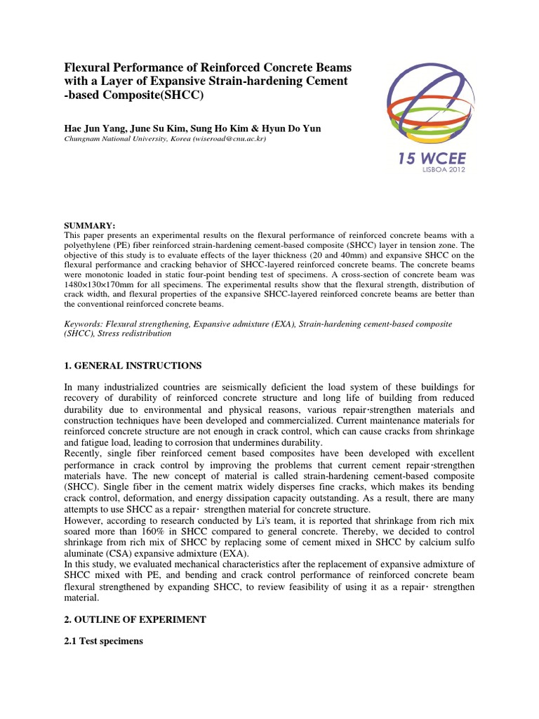 Flexural Performance of Reinforced Concrete Beams With A Layer of ...