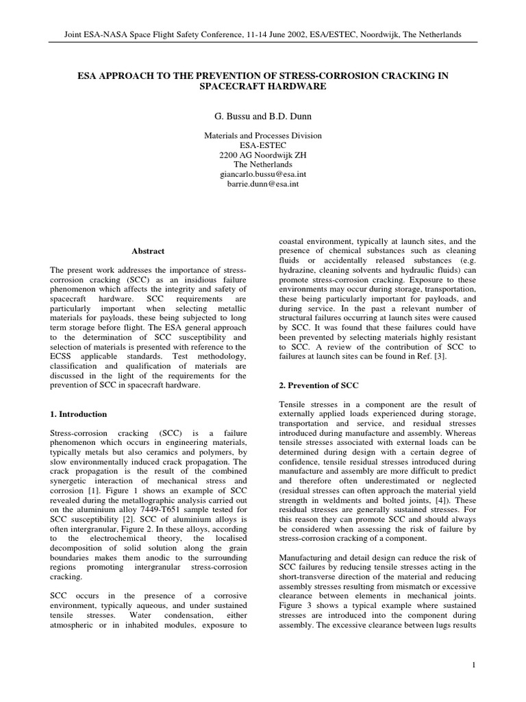 Paper-ESA APPROACH TO THE PREVENTION OF STRESS-CORROSION CRACKING IN ...