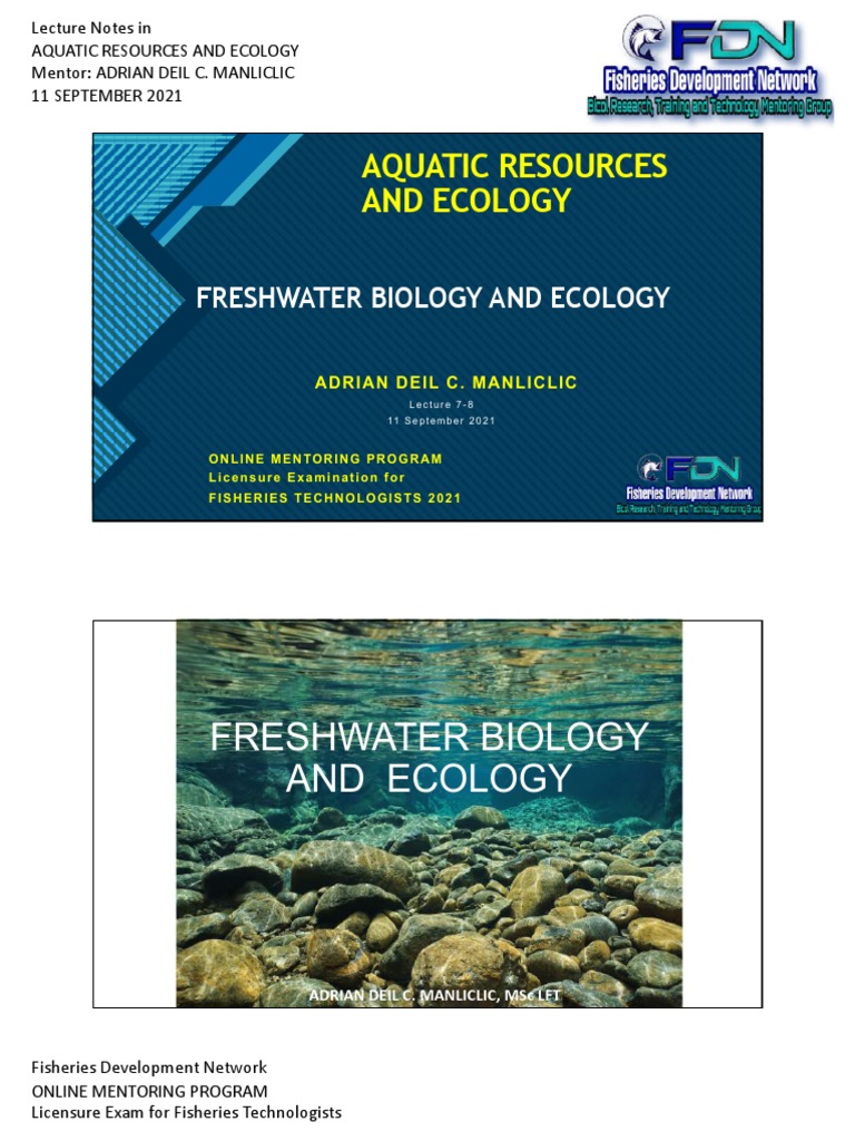 7-8-Freshwater Biology and Ecology - ADMANLICLIC-compressed | PDF ...