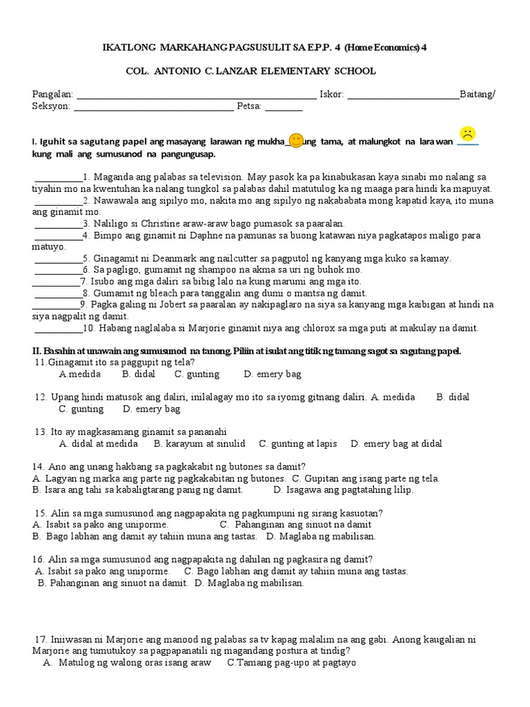 EPP 3rd Quarter | PDF