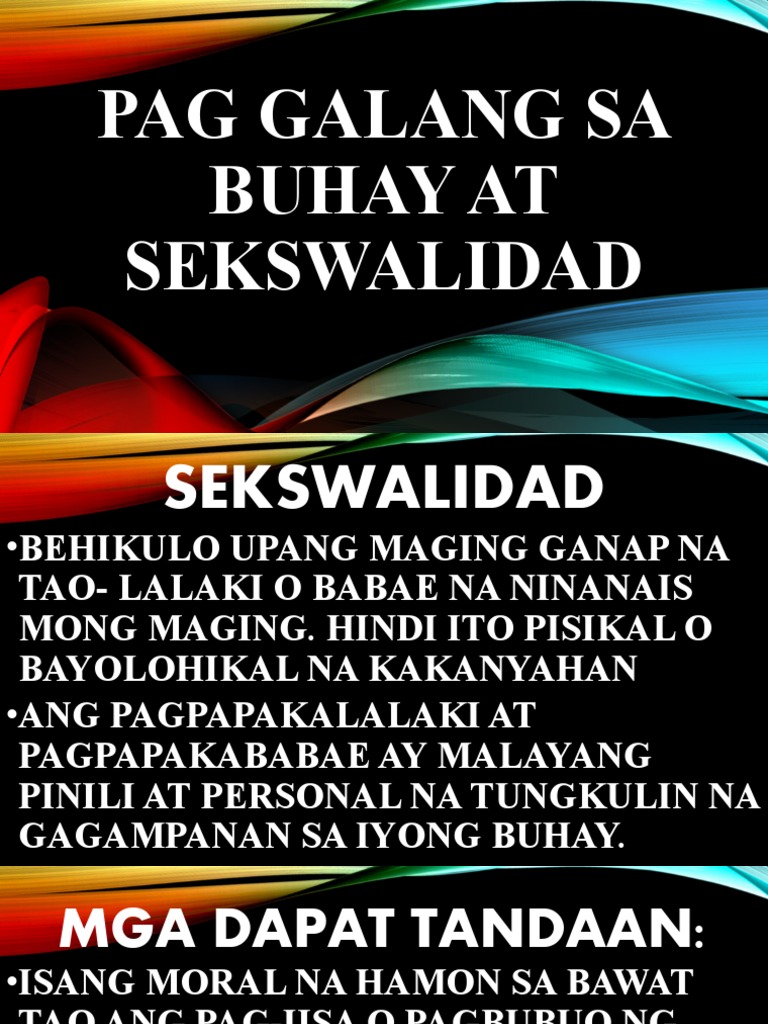 Pag Galang Sa Buhay At Sekswalidad Pdf