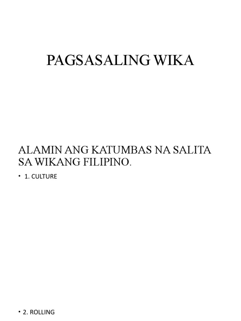 Pagsasaling Wika | PDF