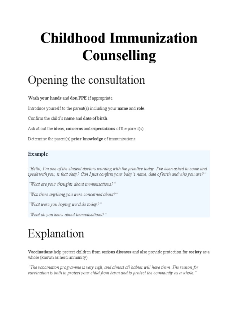 Childhood Immunization Counselling | PDF | Vaccines | Meningitis Childhood Immunization Counselling | PDF | Vaccines | Meningitis