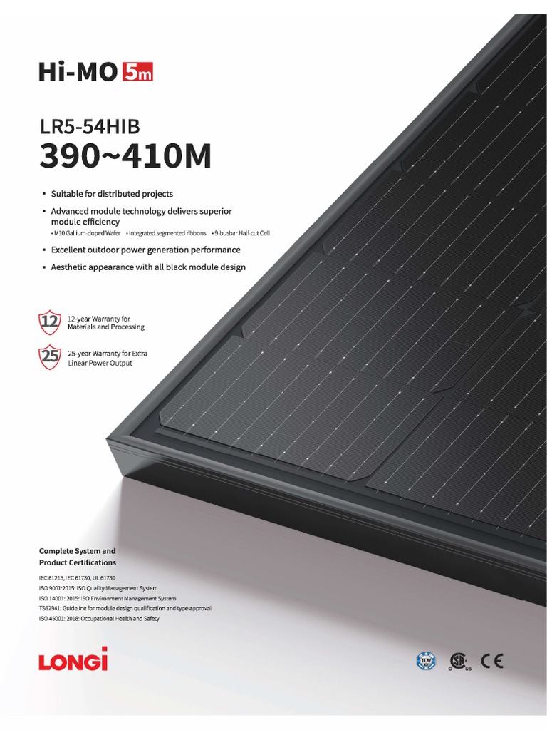 Datasheet-1681212931 Longi-Lr5hib Data Sheet | PDF