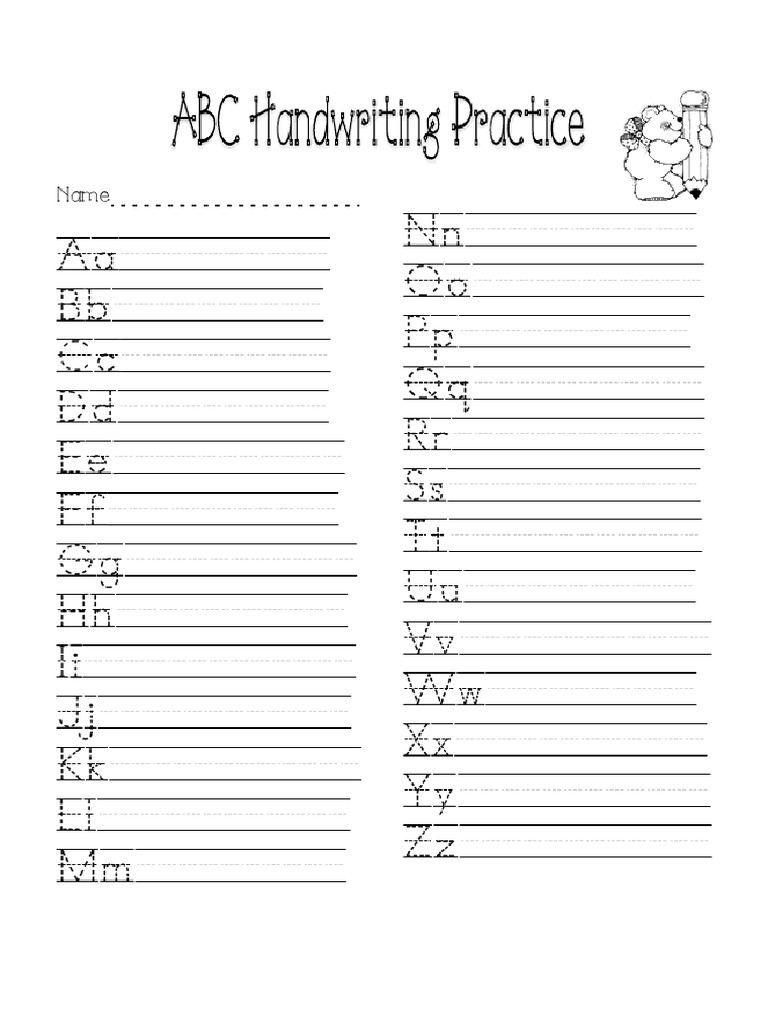 Handwriting Practice | PDF