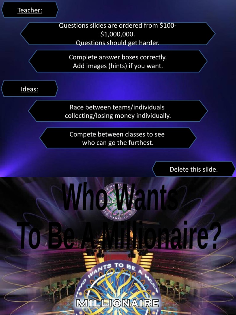 Classroom Millionaire Game Template | PDF