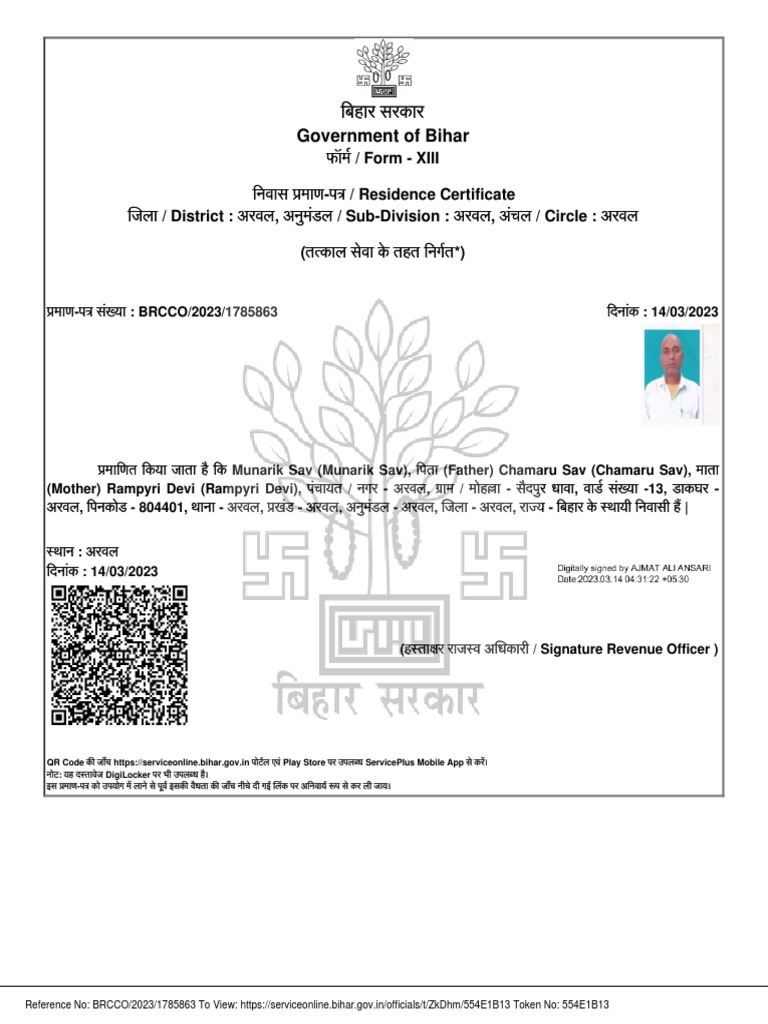 Munarik Sav Resi Cert + Bio | PDF