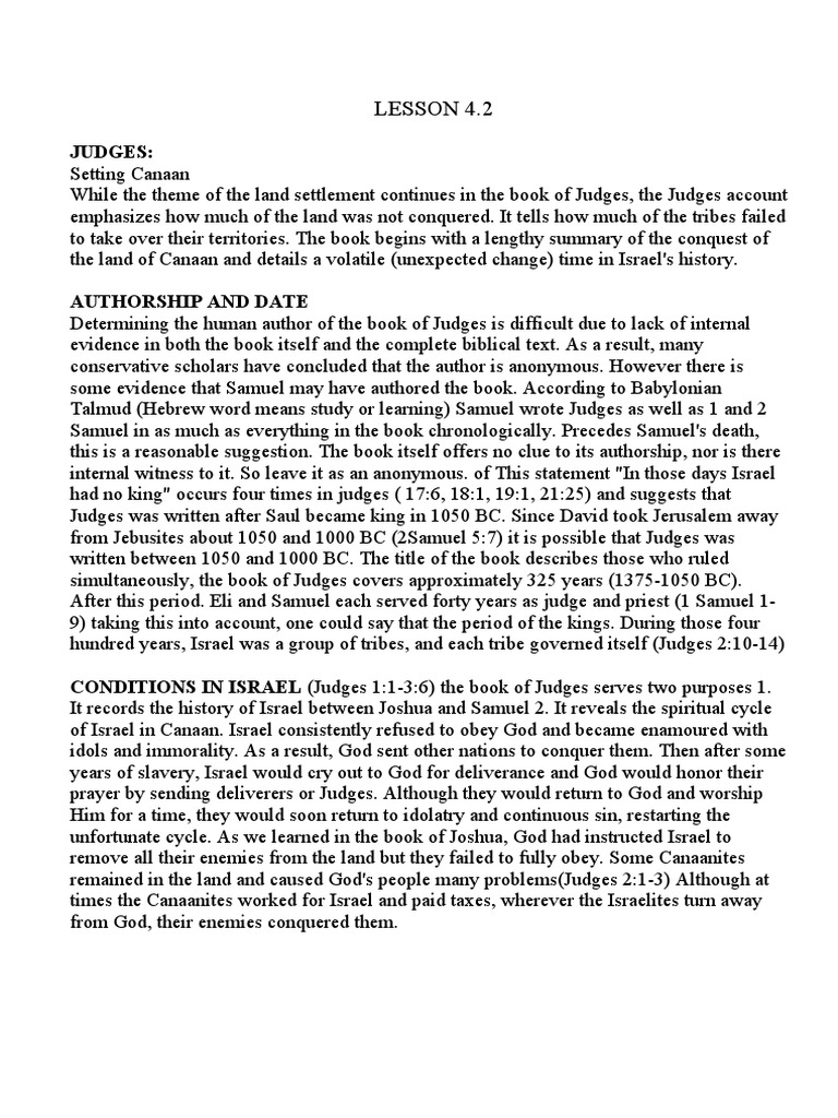 Lesson 4 | PDF | Ruth (Biblical Figure) | Book Of Ruth