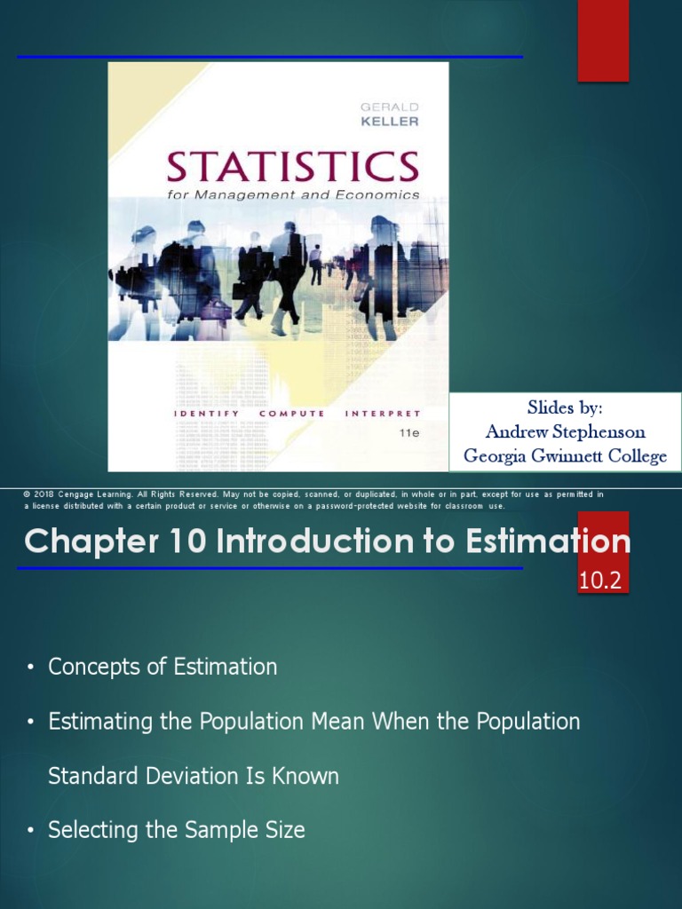 SME11e PPT ch10std | PDF | Estimator | Mean Squared Error