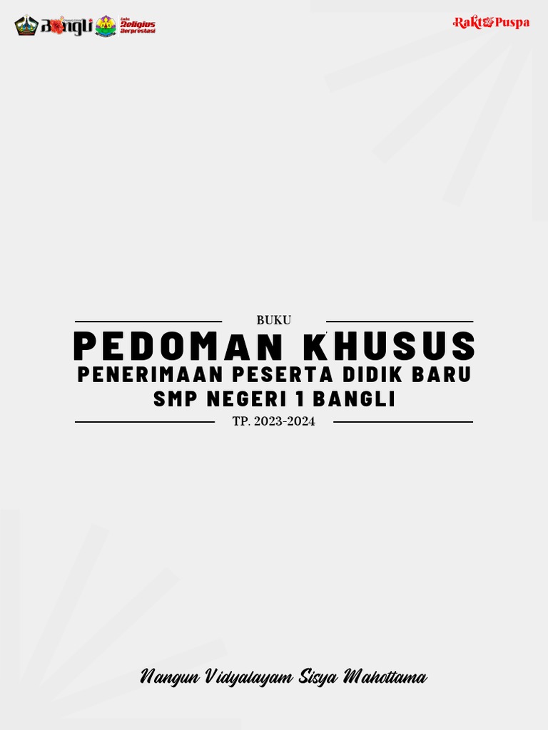 Pedoman Khusus PPDB SMPN 1 Bangli TP. 2023-2024 | PDF