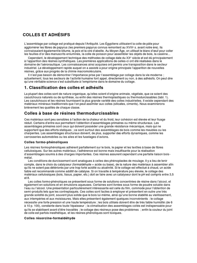 Types de colles et résines acryliques | PDF | Silicone | Adhésif