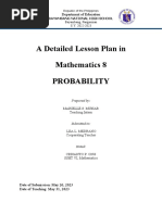 Detailed Lesson Plan in Mathematics 8 Finding The Probability of Simple ...