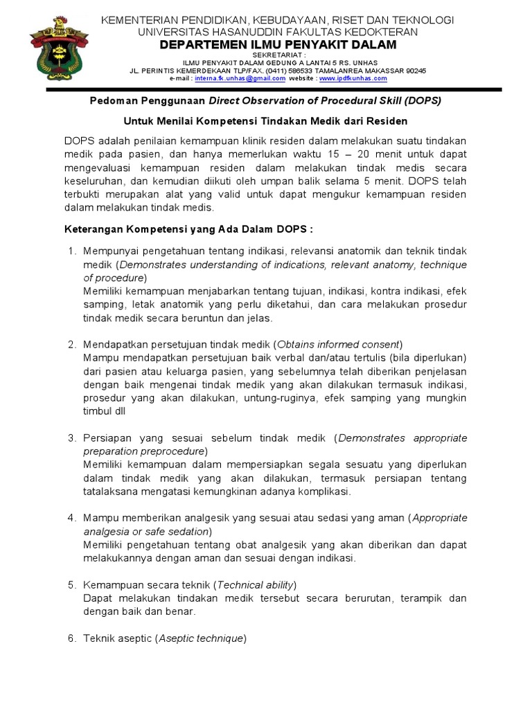 Formulir DOPS | PDF | Pengembangan Diri | Kesehatan Holistik