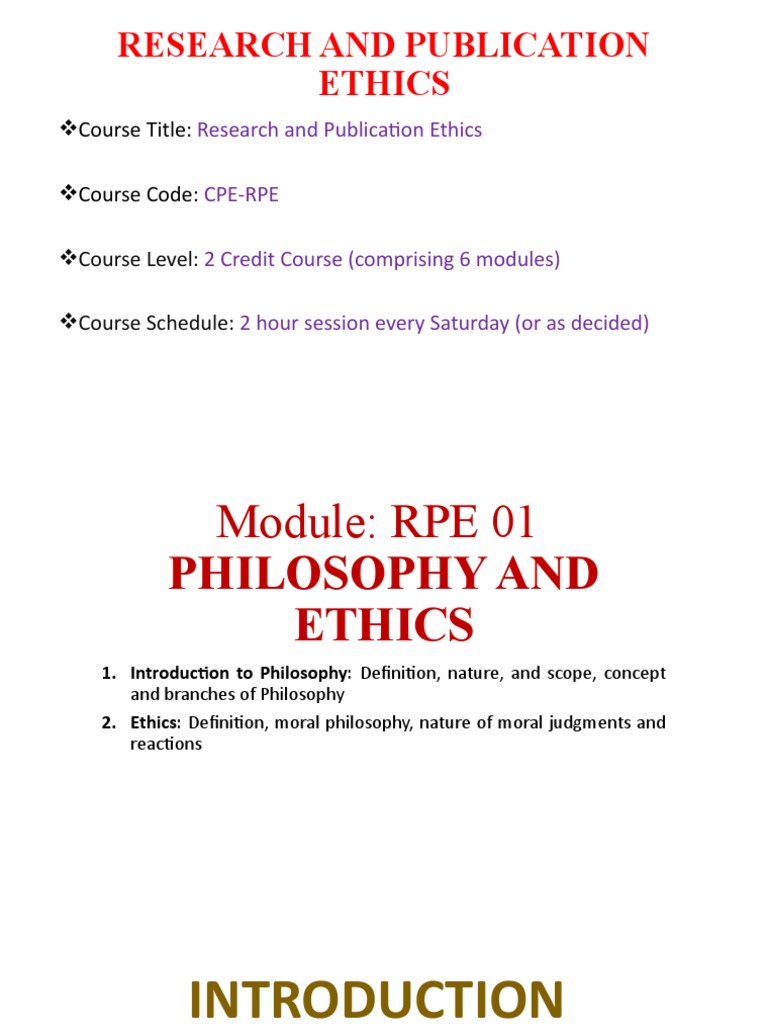 RPE Unit 1 | PDF | Morality | Epistemology
