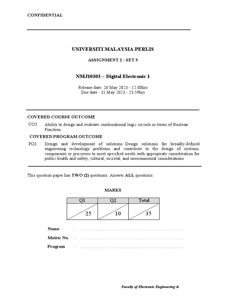 Assignment 2 Set 3 | PDF | Information And Communications Technology | Computer Engineering