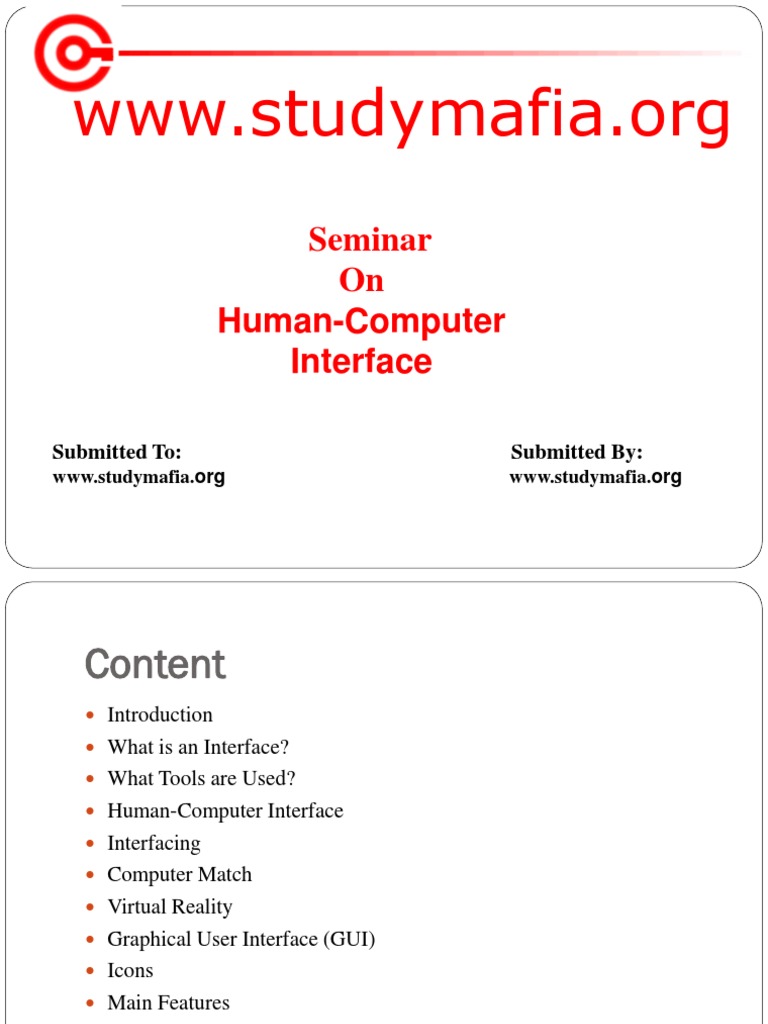 Mech Human Computer Interface Pdf Graphical User Interfaces Cursor User Interface