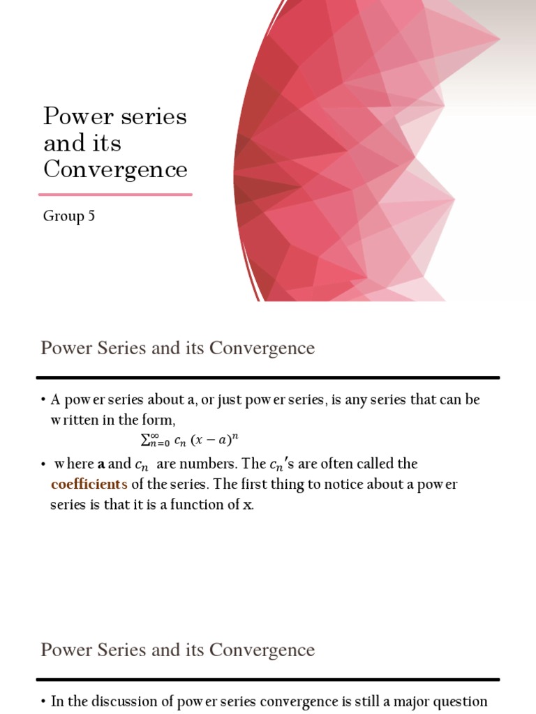 Power Series and Its Convergence | Download Free PDF | Power Series | Applied Mathematics