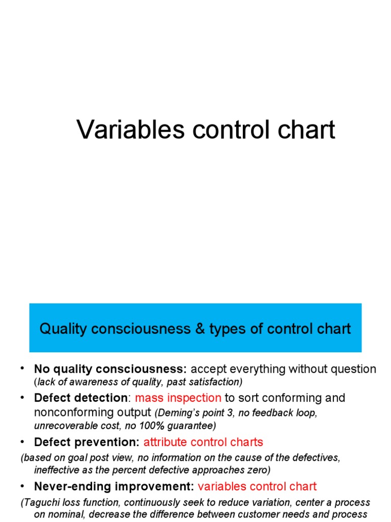 Variables Control Chart | PDF | Standard Deviation