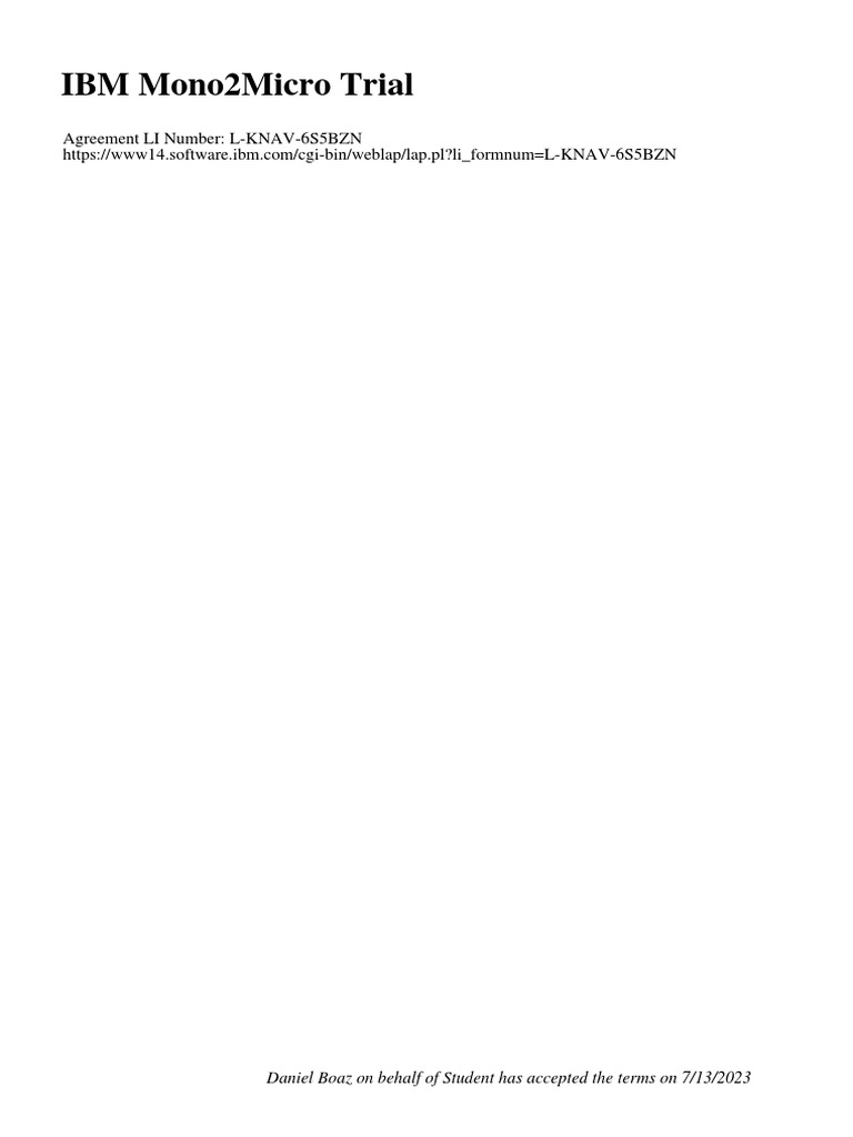 IBM Mono2Micro Trial | PDF