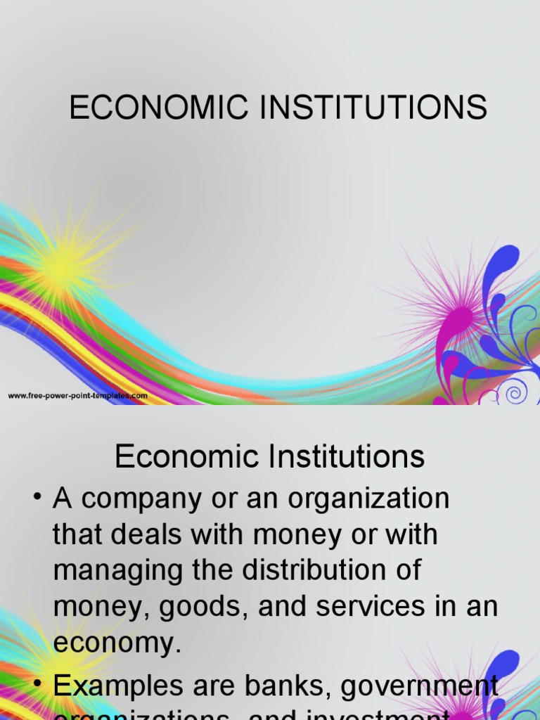 Economic Institutions Pdf Market Economics Stocks