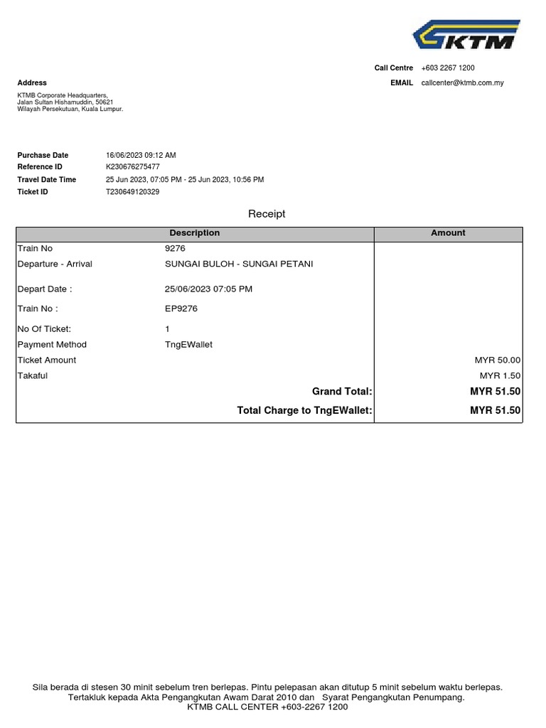 KTM Receipt 1690091490747 | PDF