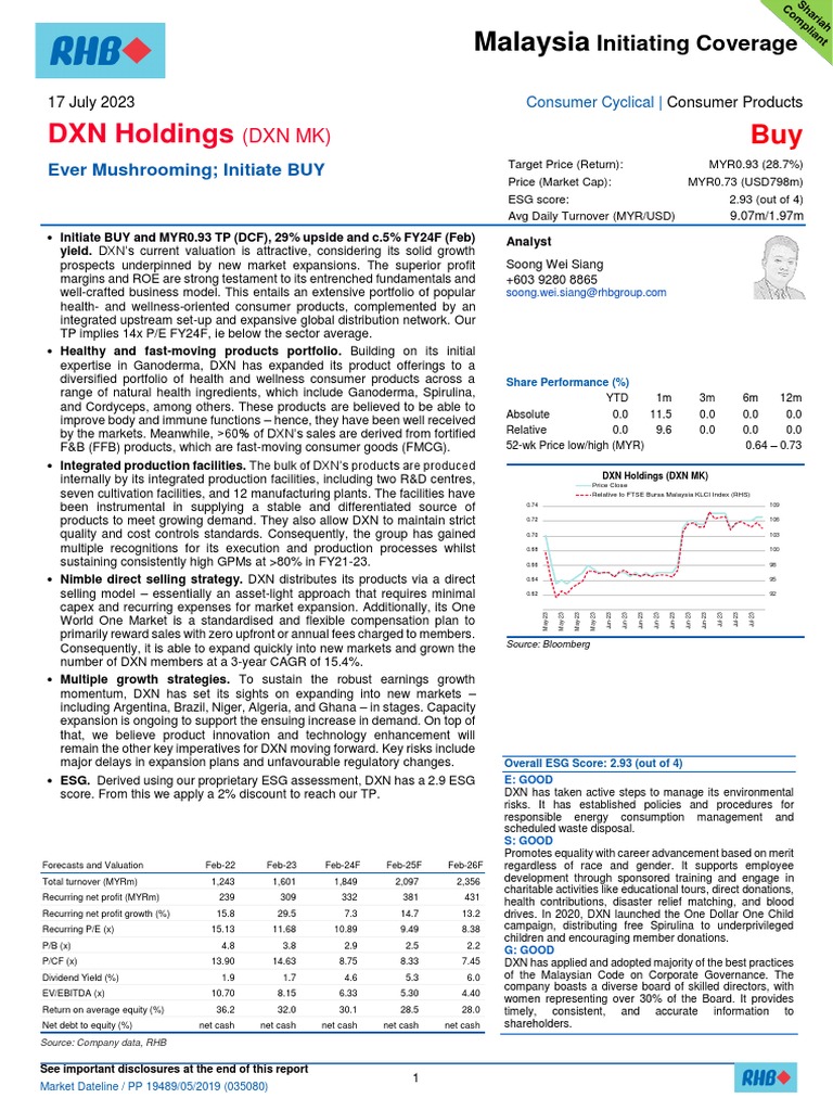 Rhb-Report-My DXN Initiating-Coverage 20230717 rhb ...