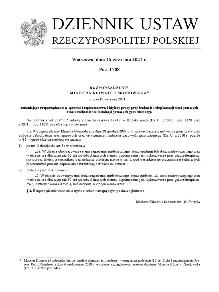 Rozporz BHP Gaz | PDF