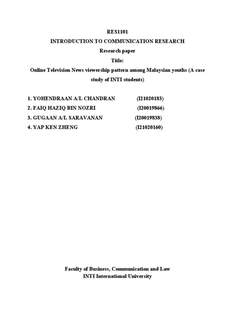 RES1101 Assignment 1 Group 3 Final (August 2021) | PDF | Internet | Information