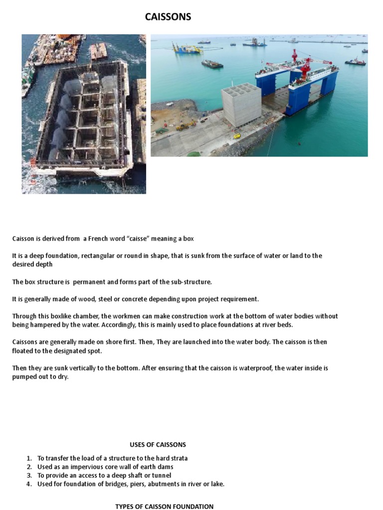 Caisson | PDF | Deep Foundation | Foundation (Engineering)