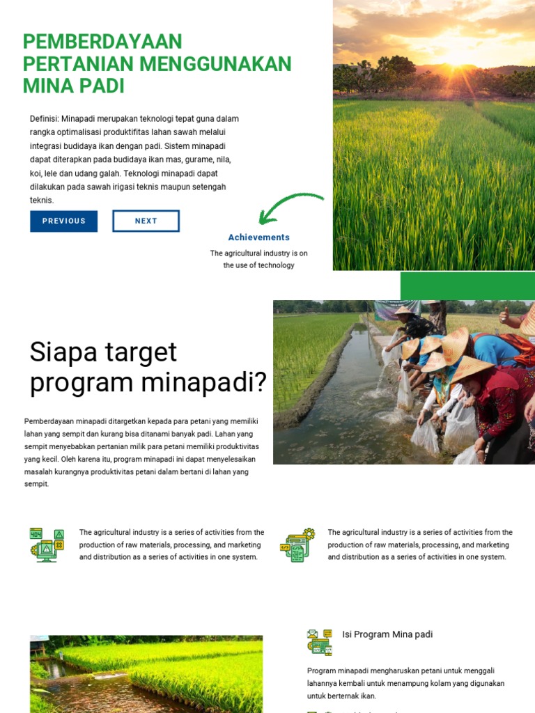 Pemberdayaan Petani Melalui Mina Padi | PDF | Teknologi & Rekayasa