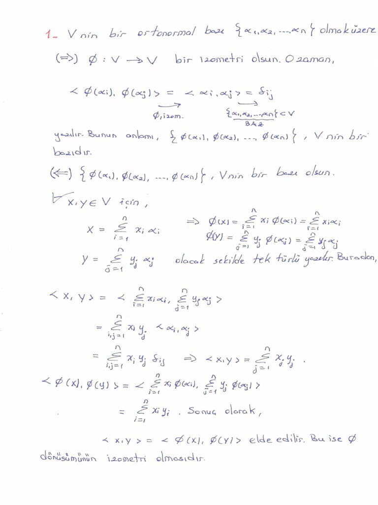 Lİneer Cebir II Arasına Cevap Anahtarı | PDF