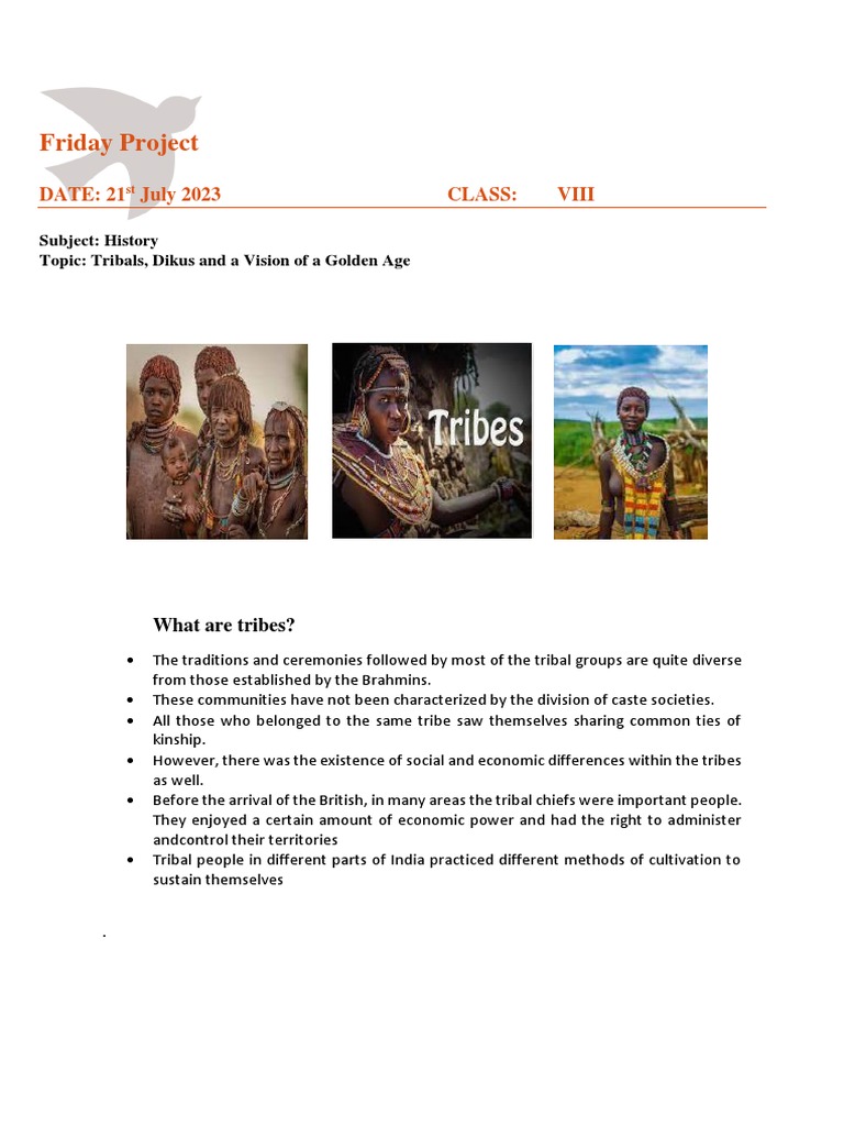 Class 8 Friday Project-History | PDF | Tribe