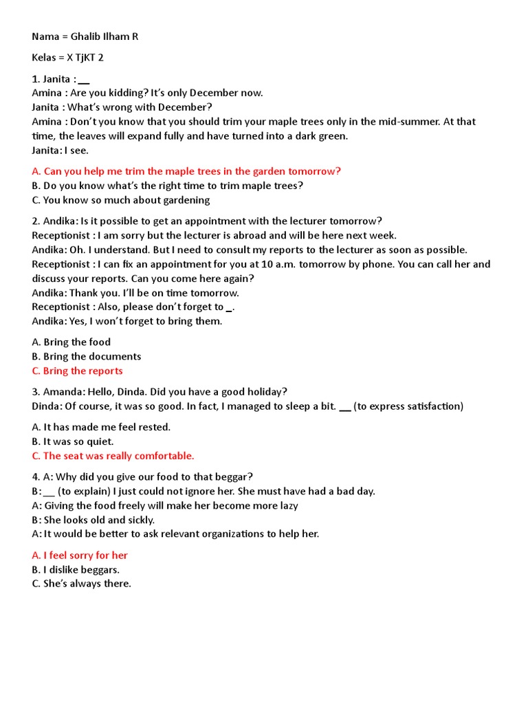 Short Dialogue | PDF