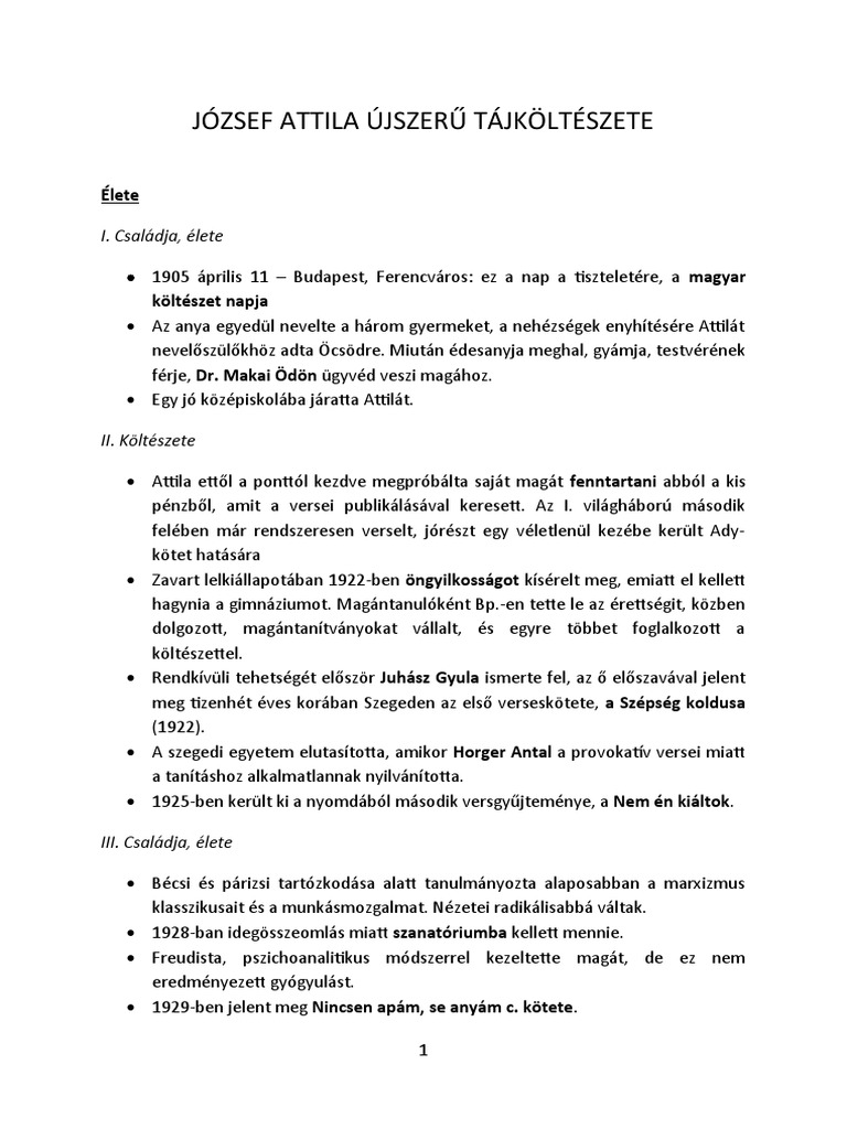József Attila | PDF