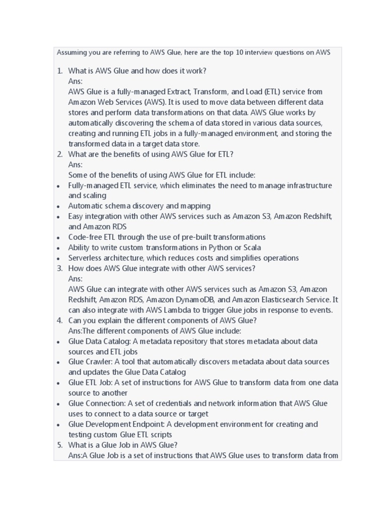 AWS Glue | PDF | Amazon Web Services | Data