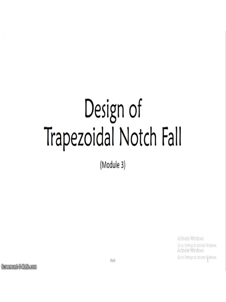 D04 Design of Trapezoidal Notch Fall | PDF