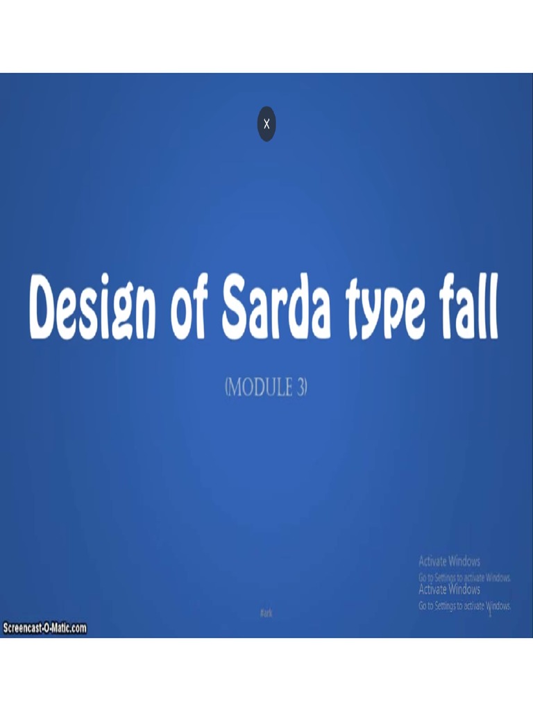 D03 Design of Sarda Fall | PDF