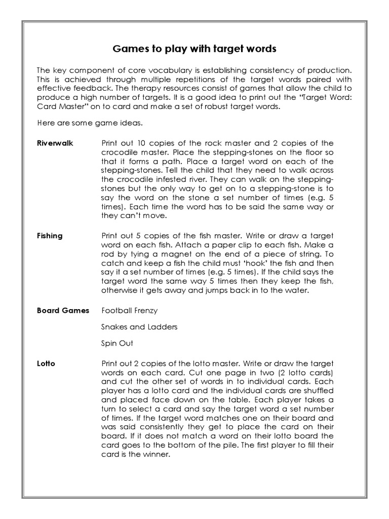 Games To Play Inst | PDF