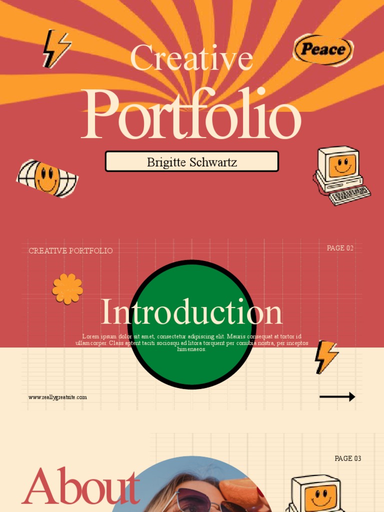 Creative Portofolio Sample Powerpoint Pink Bright | PDF | Communication ...