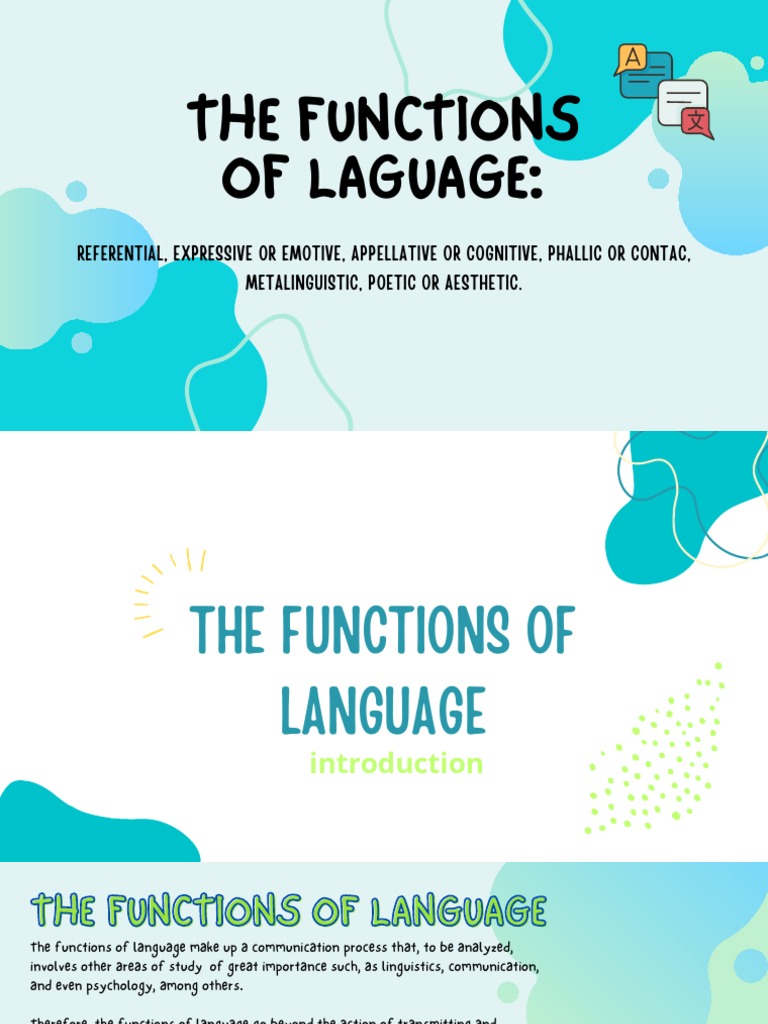 The Functions of Language | Download Free PDF | Communication | Poetry