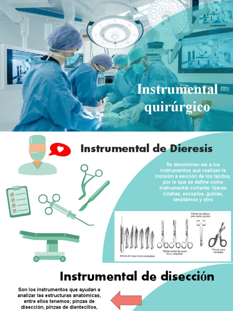Tipos de Instrumental Quirúrgico | PDF | Herramientas | Equipo