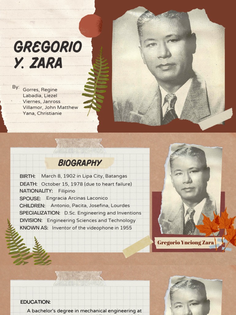 Gregorio Y. Zara: Videophone Inventor | PDF | Physical Sciences